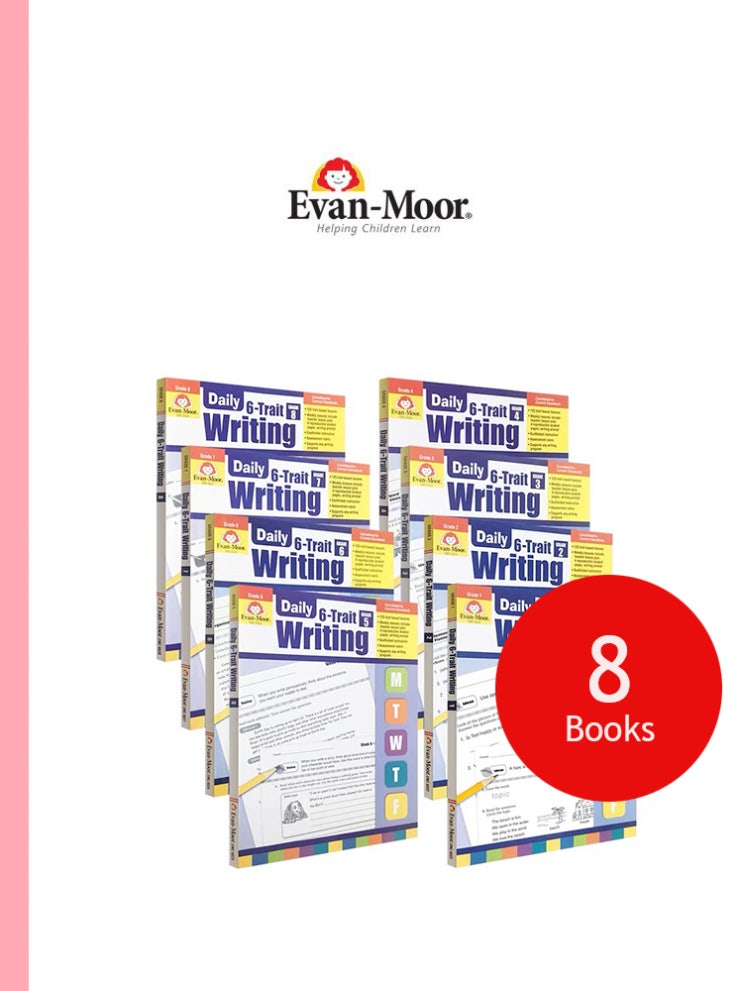 (영어학습서)에반무어 Daily 6-Trait Writing G1~G8 8권 세트/Evan-Moor Daily 6-Trait ...