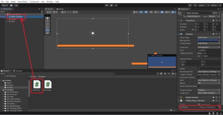 Unity 2D Main Camera를 Player 따라가게 만들어 보자 : 네이버 블로그