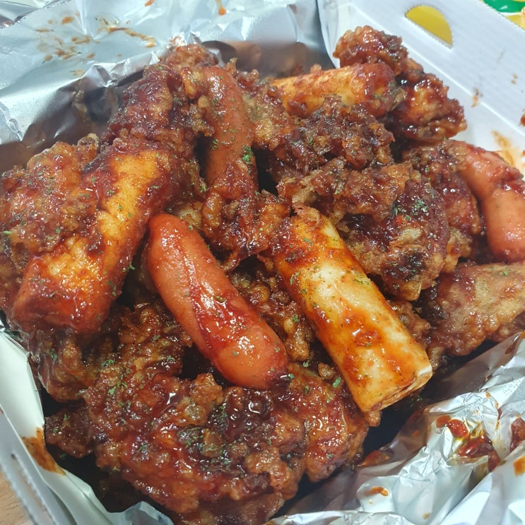 [리뷰]비비큐 신메뉴 리뷰 자소만 자메이카 소떡 만나 치킨 비비큐 광명점 네이버 블로그