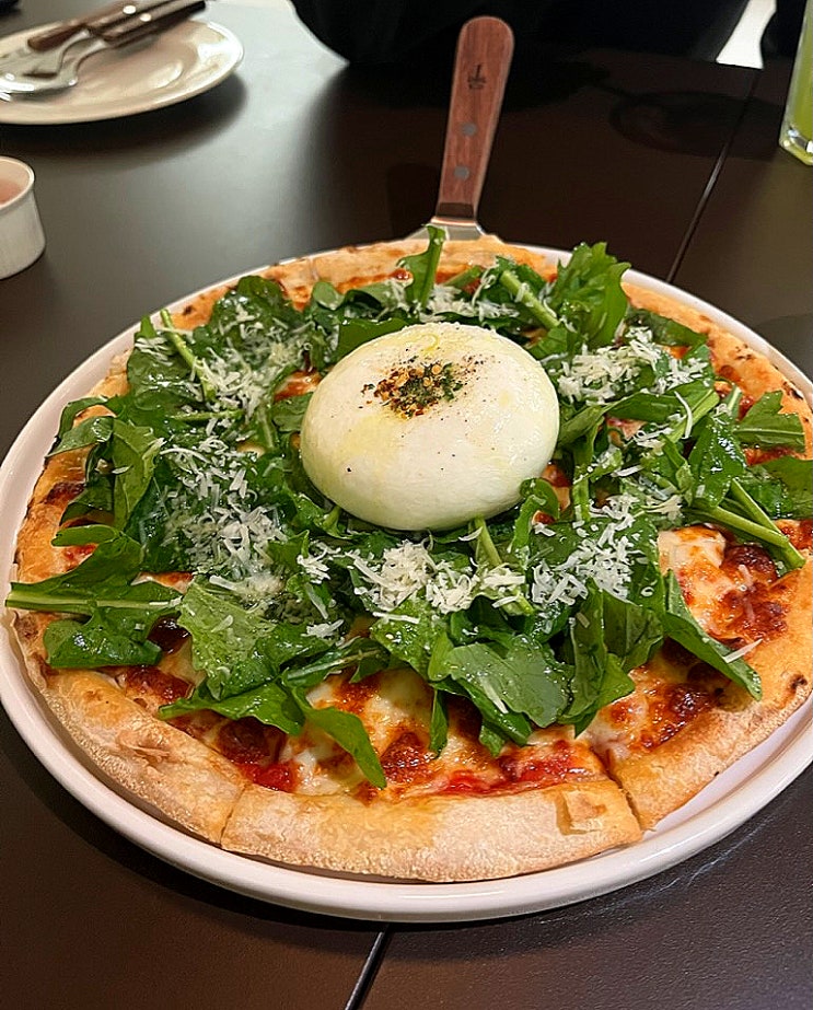 청량리역사 맛집 독립밀방🍝 🍕🍽️ 부라타마르게리따 피자 해산물 로제크림 스파게티니토마토소스 해산물 스파게티니부채살