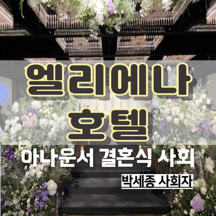 아나운서 결혼식 사회 강남 엘리에나호텔 2부예식 동시예식 주례 없는 예식 박세종 사회자 네이버 블로그