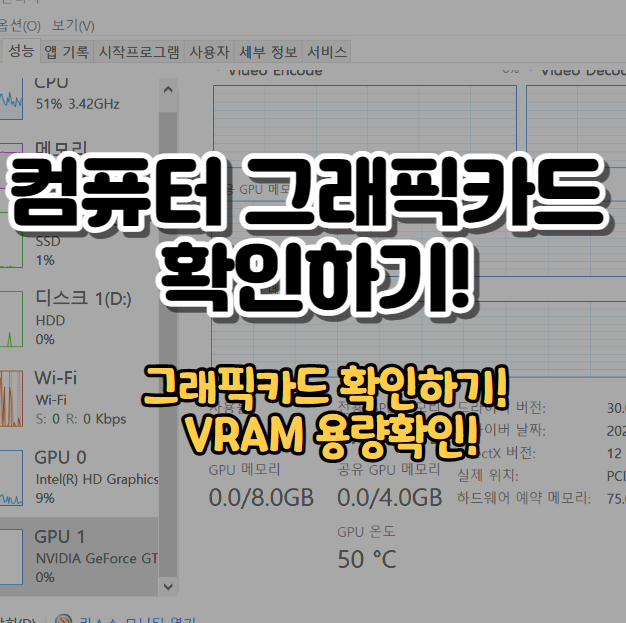 컴퓨터 그래픽카드 확인하기 윈도우 10 노트북 Vram 용량 확인하기 네이버 블로그