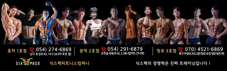 포항 헬스장 식스팩피트니스 효자문덕창포 개인pt 그룹pt 네이버 블로그