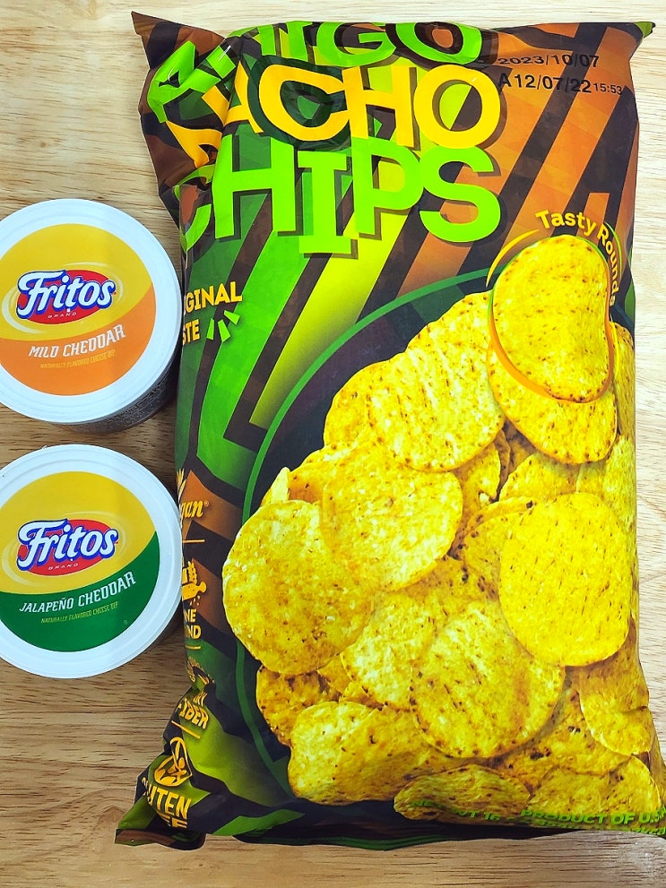 노브랜드 아미고나쵸칩 Non Gmo 짜지않은 나쵸칩과 코스트코 프리토스 체다치즈 딥소스 간단 맥주안주 추천드려요 내돈내산후기