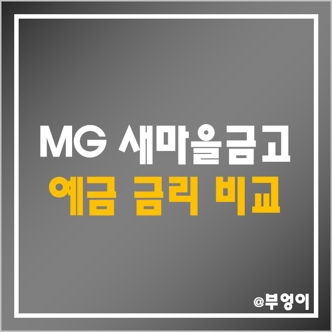 Mg 새마을금고 정기 예금 금리 높은 곳 비교 특판 이자율 순위 지점별 6개월 단기 이자 12개월 24개월 36개월