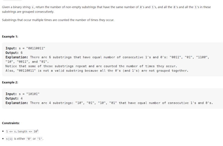 JAVA_Count Binary Substrings_LeetCode 696 : 네이버 블로그