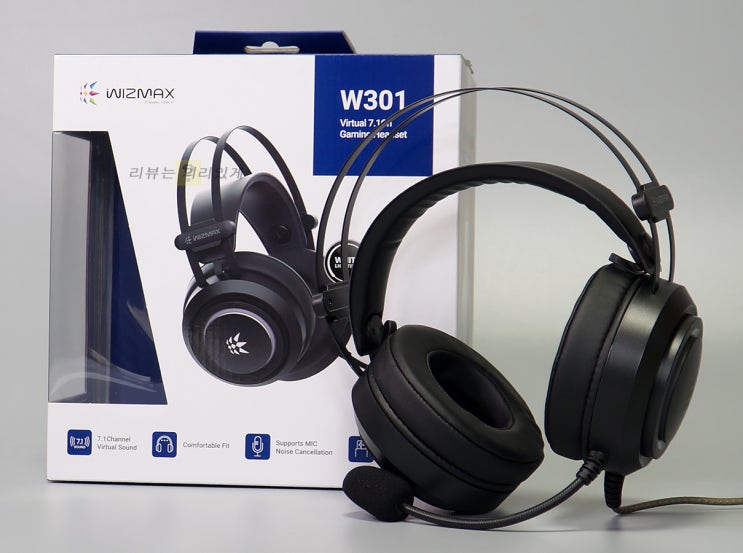 마이크로닉스 WIZMAX W301 7.1채널 RGB 게이밍 헤드셋 블랙 : 네이버 블로그