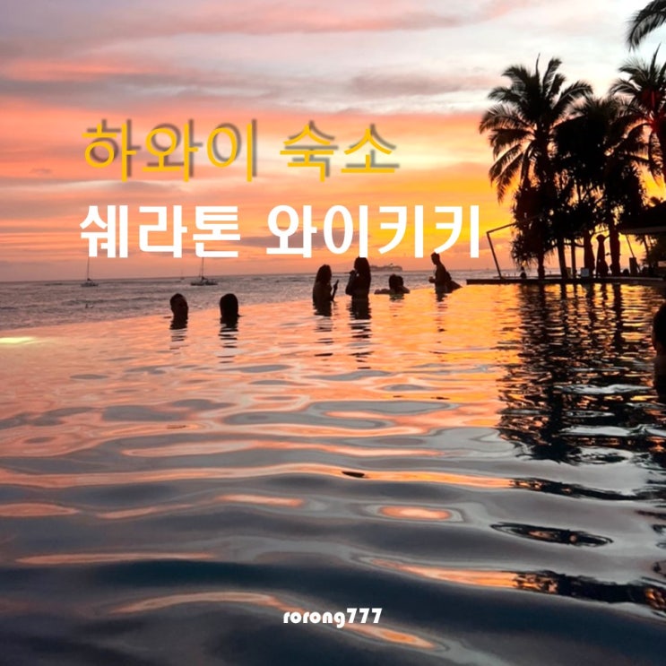 하와이 3대 버거 치즈버거 인 파라다이스 먹고 쉐라톤 와이키키 호텔 오션뷰 인피니티 풀에서 인생사진 찍었어요