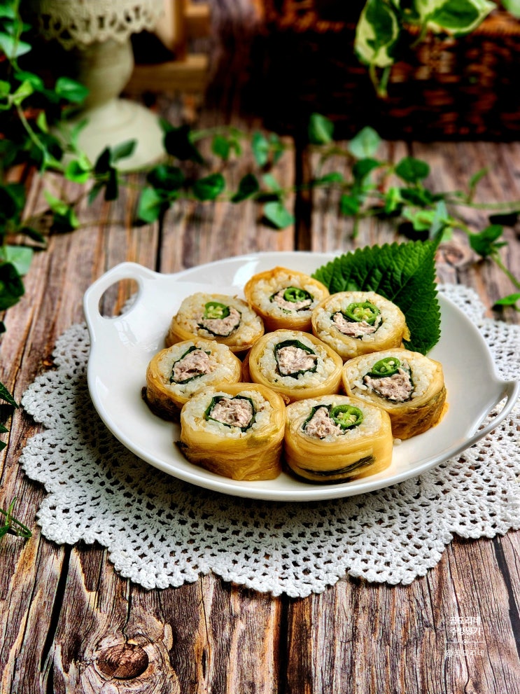 묵참말이 만들기 묵은지 요리 묵은지 참치김밥 레시피 네이버 블로그