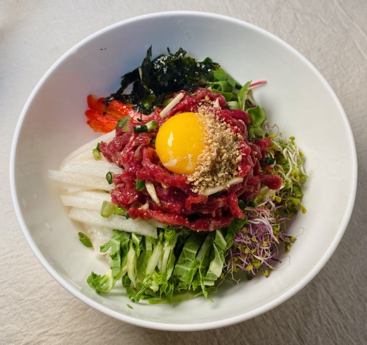 소고기 육회 양념 무침 만드는 법 비빔밥 재료 육회비빔밥 만들기 네이버 블로그