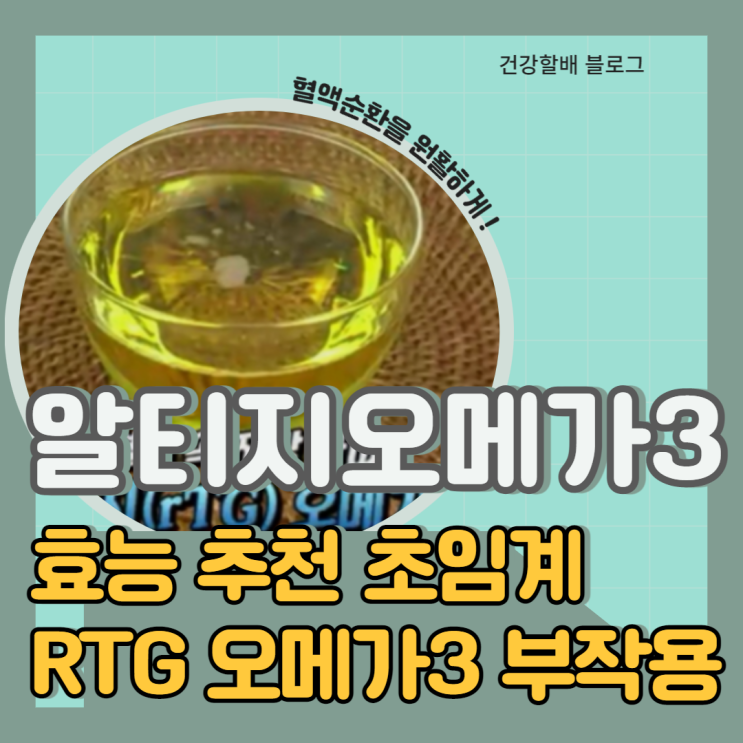 알티지오메가3 효능 추천 초임계 Rtg 오메가3 부작용 네이버 블로그