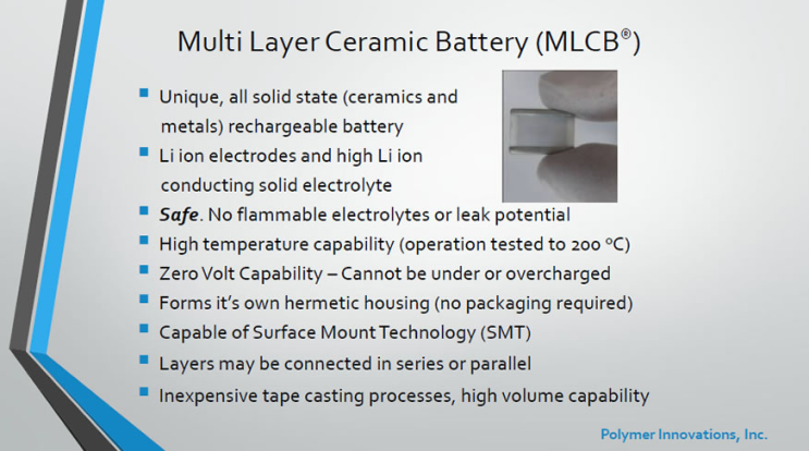 MLCB(multilayer ceramic battery); MLCC(multialyer ceramic capacitor ...