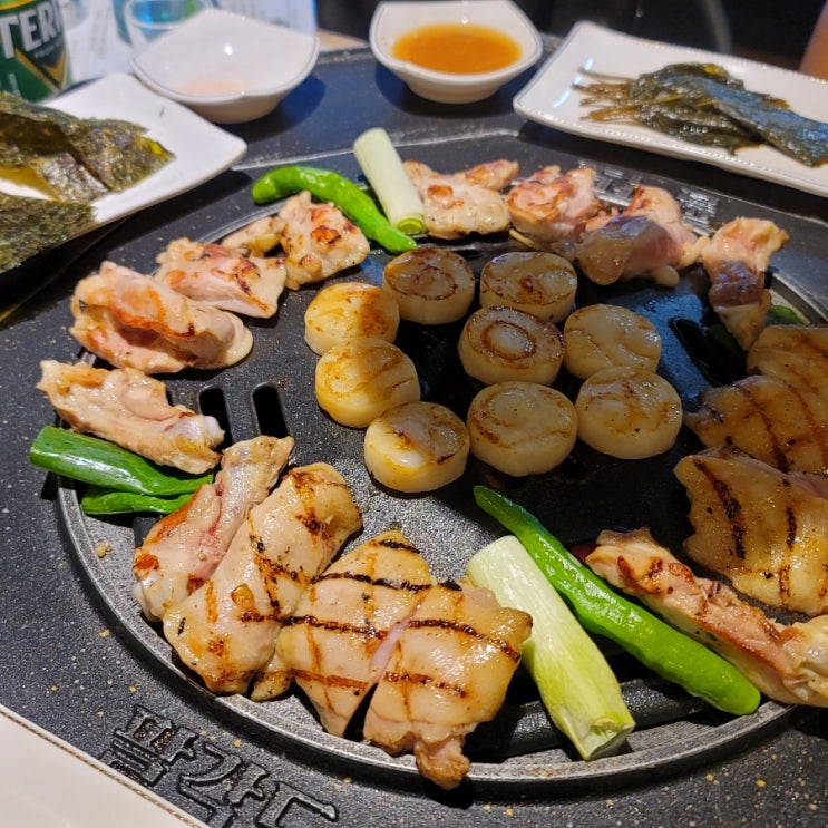 합정 맛집 팔각도 특수부위 숯불 닭구이랑 관자구이까지 존맛 네이버 블로그