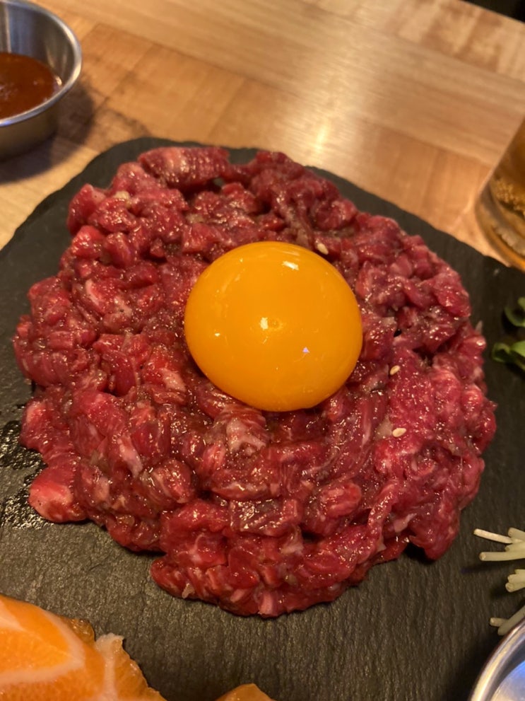 마곡 술집 육회먹은연어 1 한우 냉장육만 사용하는 육회 찐맛집 네이버 블로그