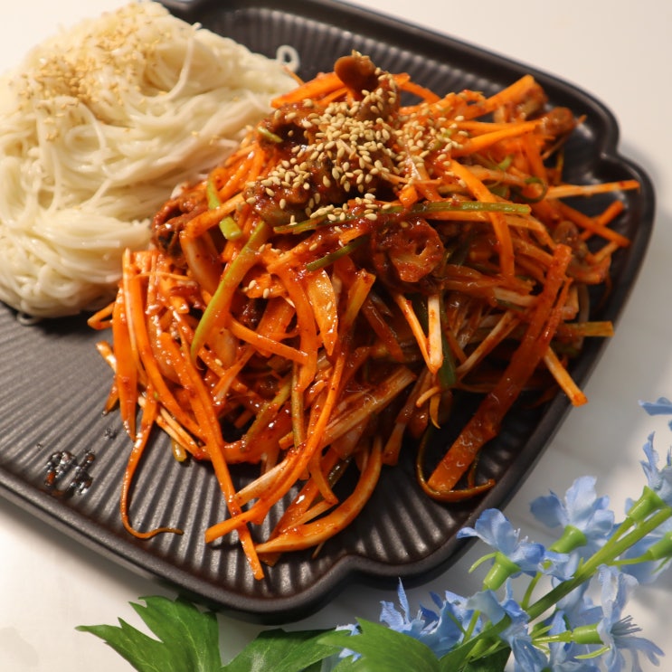 골뱅이소면 레시피 무침 양념 만드는법 파채 소면 삶는법 : 네이버 블로그