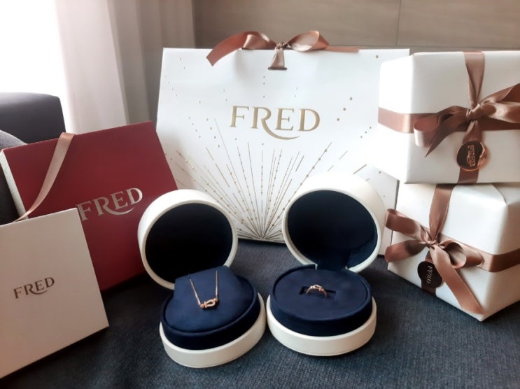 [결혼예물선물] FRED 프레드 포스텐 반지&목걸이 언박싱 : 네이버 블로그