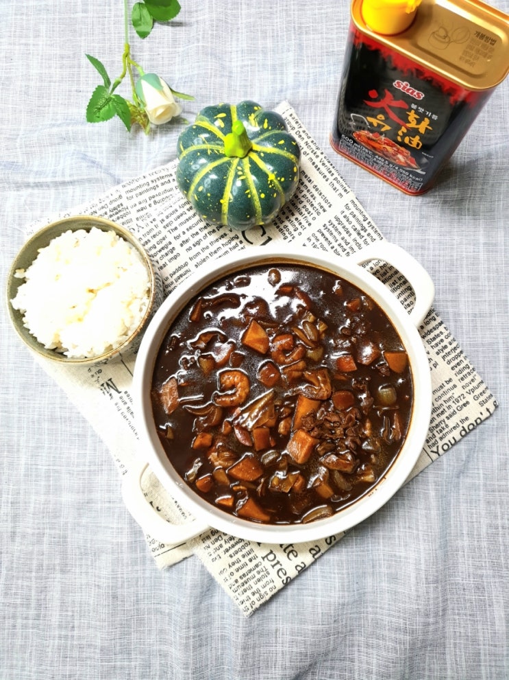 짜장소스 만들기 분말 짜장으로 자장밥 만드는 법 불향소스 입혀 더 맛있는 짜장밥 레시피 면역에 좋은 흰색 채소 : 네이버 블로그