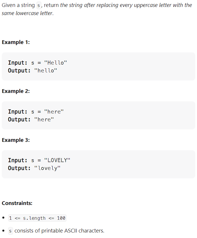 JAVA_To Lower Case_LeetCode 709 : 네이버 블로그