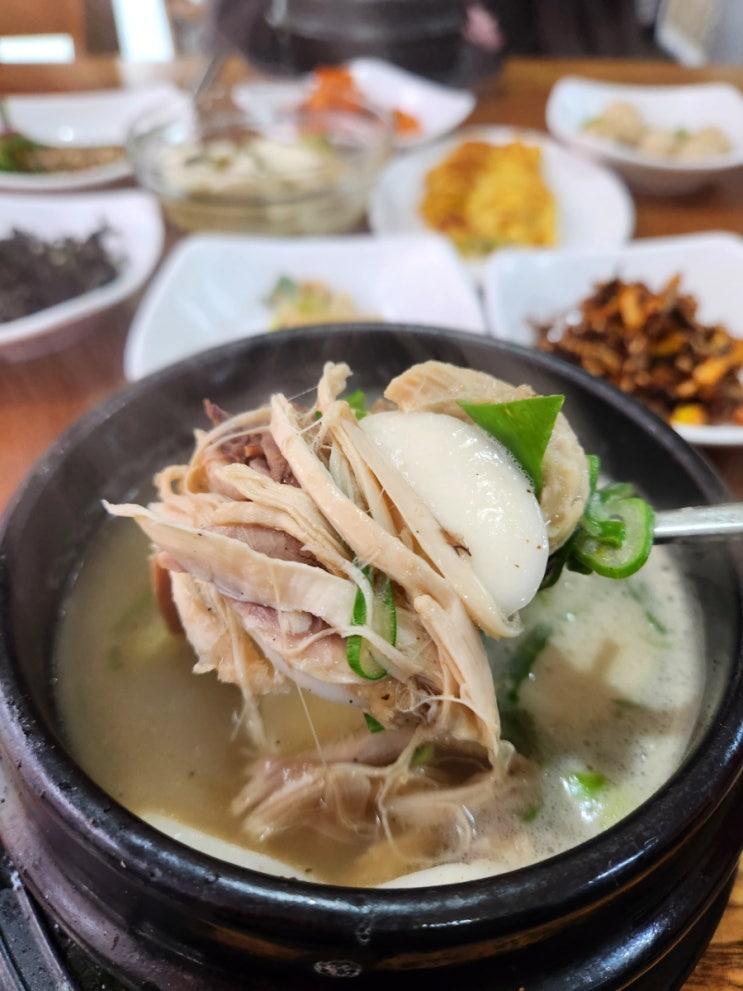 🍽 광주맛집무등시장 진한 사골국물에 토종닭의 육수가 더해진 닭곰탕에 수준급 밑반찬 한상차림 By 그집에가면 네이버 블로그