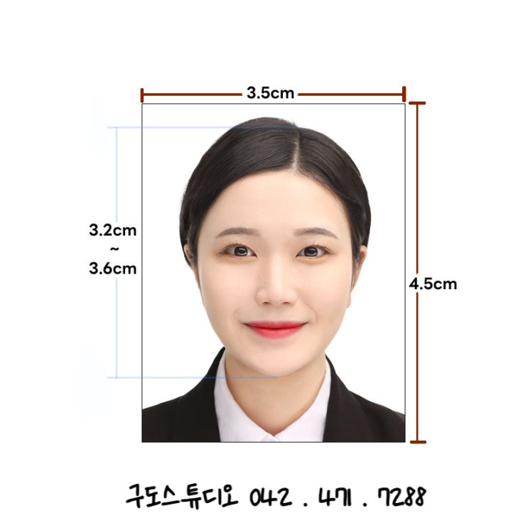 탄방동 증명사진 여권 사진으로 민증국내면허 신청도 되나요 여권과 민증국내면허 사진 규정의 차이점 구도스튜디오