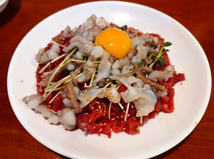 종로구 광장시장 육회 맛집 신선한 육회탕탕이와 고소한 녹두전 맛집 진주육회 1호점 네이버 블로그