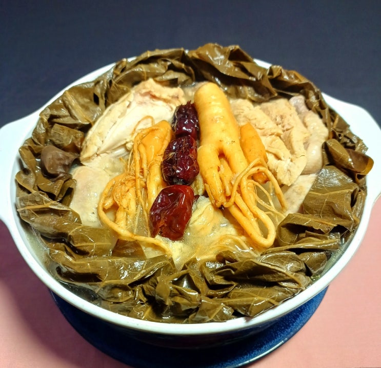 연잎 삼계탕 끓이는 법 연잎 닭백숙 레시피 압력솥 삼계탕 끓이는 법 : 네이버 블로그