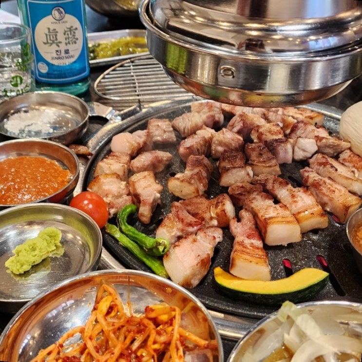 평택 삼겹살 맛집 육즙 가득 두툼한 고기가 찐이었던 육화공 네이버 블로그