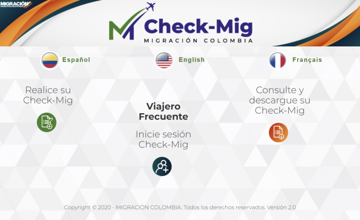 콜롬비아여행 전 준비 - 사전 입국 전자신고서 Check-Mig 등록하는 방법 : 네이버 블로그