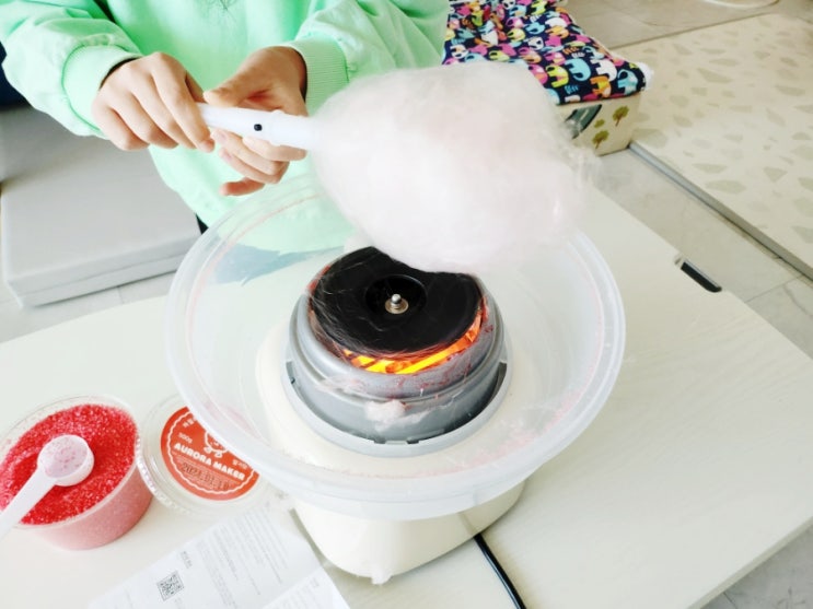 오로라 솜사탕메이커 자일리톨설탕으로 엄마표 솜사탕 만들기! : 네이버 블로그