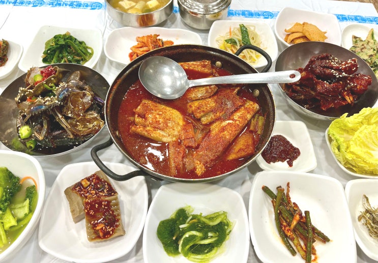 여수 꽃게장 맛집 늘푸른식당 로컬 맛집에서 갈치조림정식 네이버 블로그