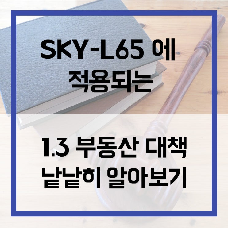 [부동산 대책] SKY-L65 에 적용되는 1.3 부동산 대책 낱낱히 알아보기 (시행령 개정, 국회 입법..) : 네이버 블로그