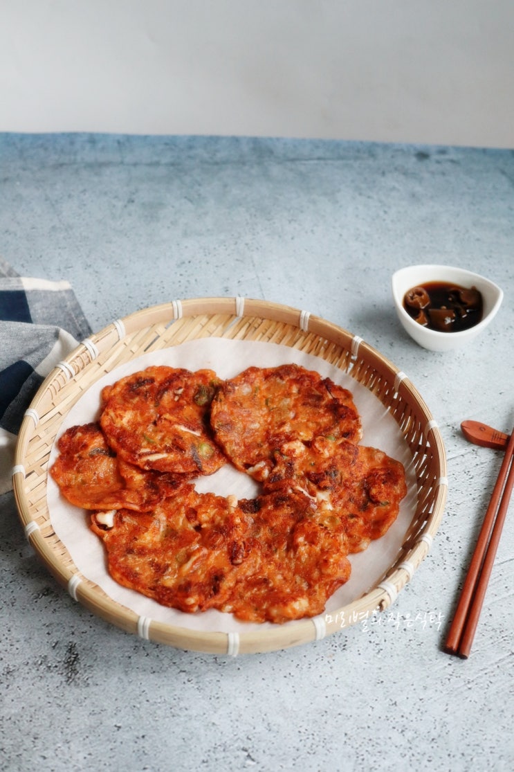 간단 김치전 바삭하게 만드는법 백종원 참치김치전 바삭한 김치부침개 김치전 레시피 네이버 블로그