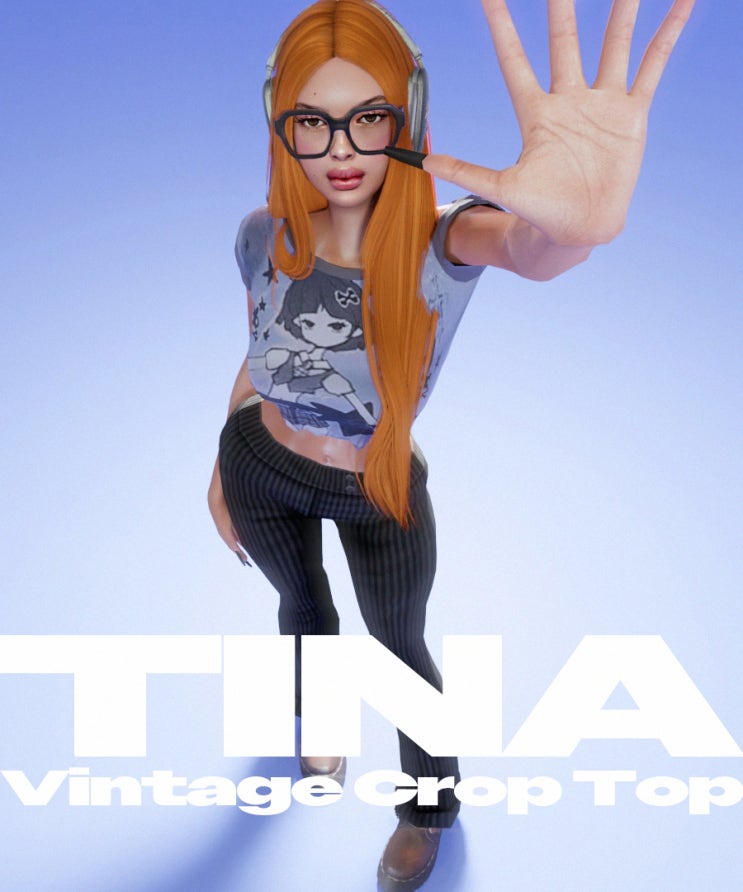 [TINA-SIMS] Vintage Crop Top 심즈 4 빈티지 크롭 탑 CC : 네이버 블로그