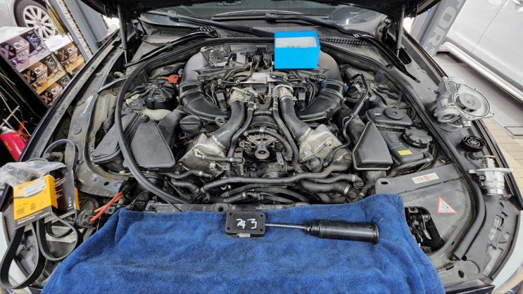 Bmw 550i 냉각수 누수 워터펌프교체로 해결 현명하게 정비받으세요 광주 카레이서가 정비하는 곳 H모터스 네이버 블로그