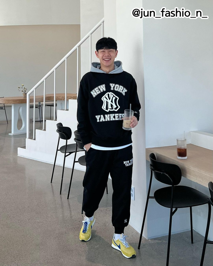 남자오버핏맨투맨 Mlb 조거팬츠세트 봄 커플트레이닝복세트로 딱일듯 네이버 블로그