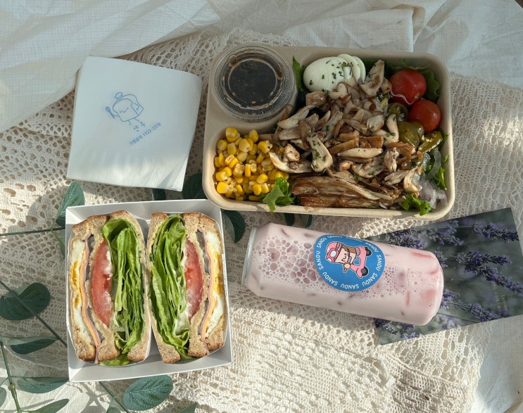 구월동샌드위치 맛집 샌두 샐러드와 샌드위치 포장후기 네이버 블로그