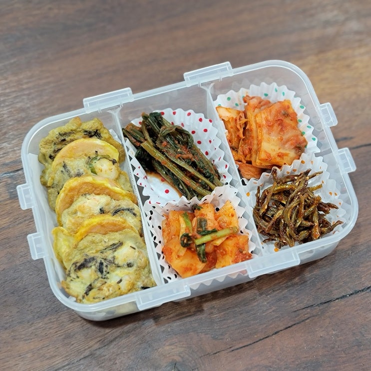 도시락 (Homemade lunch box) - 2307 새우 듬뿍넣은 고사리전 & 옛날 소시지 : 네이버 블로그