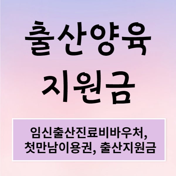 임신 출산 진료비 바우처 첫만남이용권 출산지원금 정리 네이버 블로그