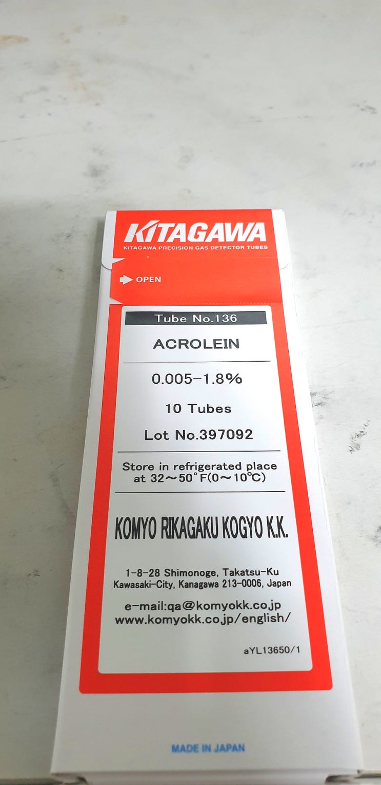 KITAGAWA Precision Gas Detector Tube / 기타가와 가스 검지관 / No.136 / Gas ...