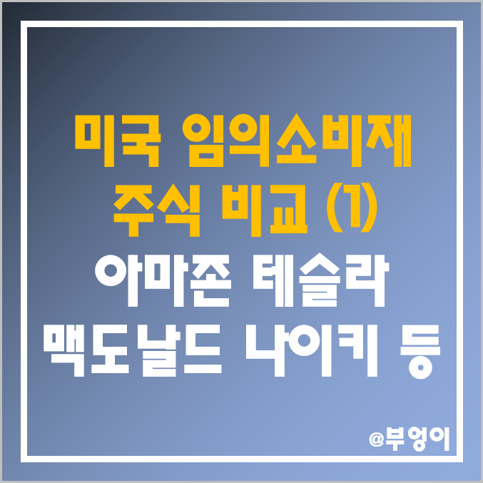 미국 임의소비재 관련주 비교 1 아마존 테슬라 맥도날드 나이키 스타벅스 주식 등 주가 시가총액 Per Pbr 목표가