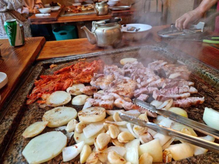 광주 수레실가든 돌판 삼겹살과 대패볶음밥 맛집 네이버 블로그