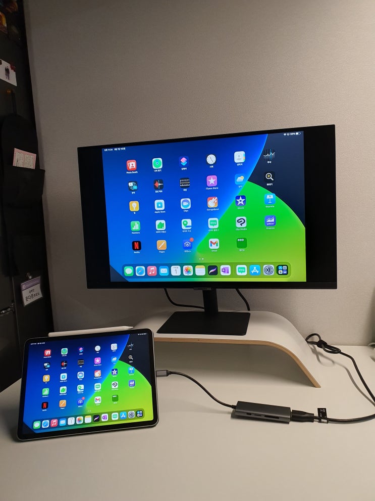 iPad Pro 11 외부 Display 유선 연결 (with USB C HDMI 허브) : 네이버 블로그