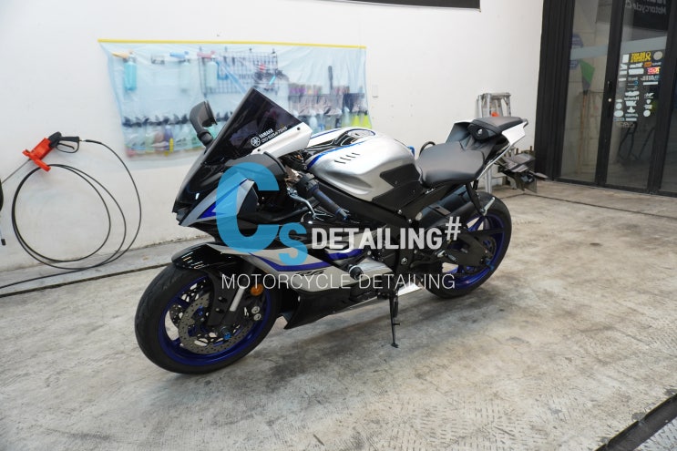 오토바이 디테일링 세차 야마하 바이크 Yzf R6 유리막 코팅 광택 폴리싱 흠집 기스 제거하기 네이버 블로그