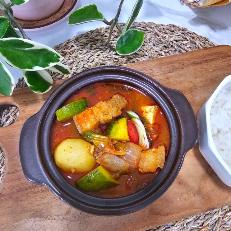 편스토랑 어남선생 류수영 삼겹 고추장찌개 레시피 밥 비벼먹기 딱 좋은 고추장찌개 만드는법 해장음식 삼겹살요리 네이버 블로그
