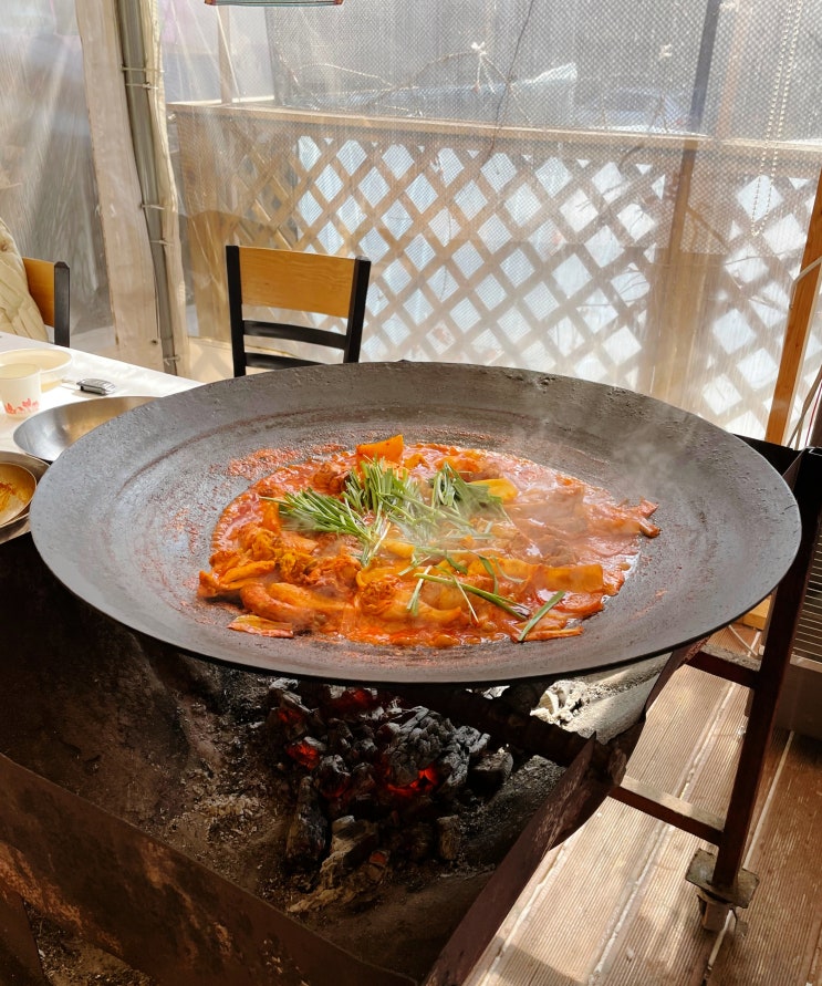 원주 원주 여행 코스로 좋은 치악산 근처 닭볶음탕 맛집 맹이네솥뚜껑요리 네이버 블로그