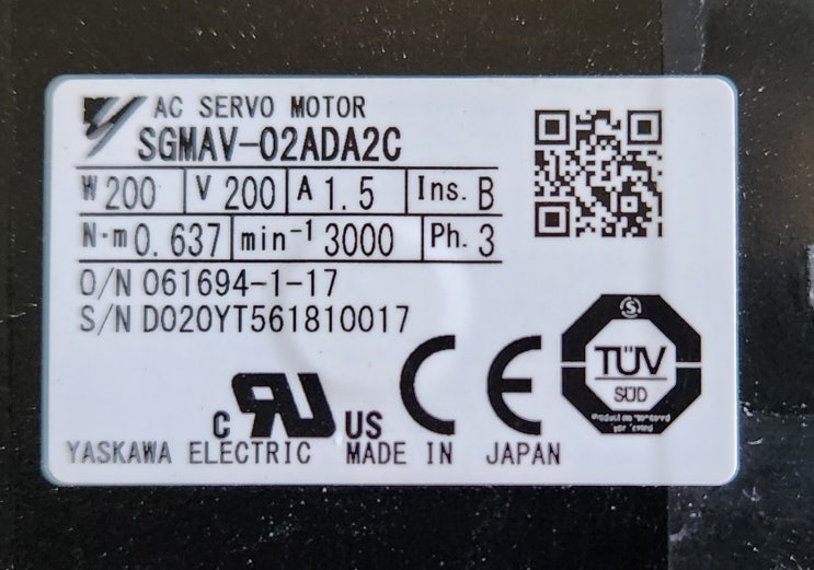 [중고]YASKAWA SGMAV-02ADA2C 판매합니다. : 네이버 블로그