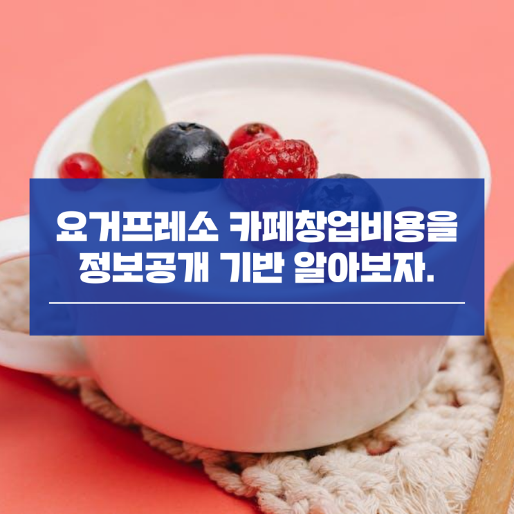 요거프레소 카페창업비용을 정보공개 기반 알아보자 네이버 블로그