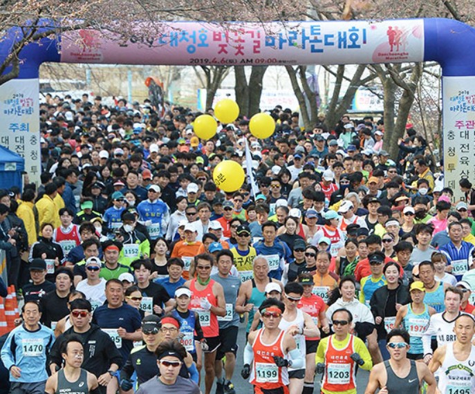 대청호 벚꽃길 마라톤 대회2023 일정 참가비 시상금 주차정보 등 총정리 네이버 블로그