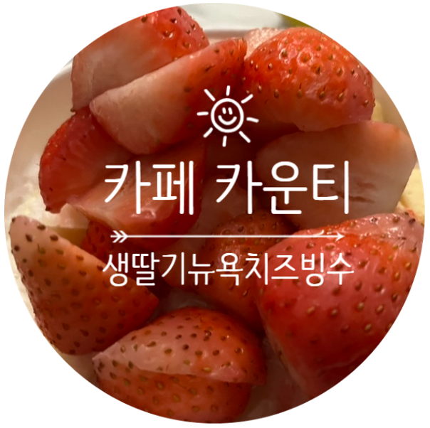 신도림 빙수 배달 카페카운티 빙수 맛집 생딸기뉴욕치즈빙수 애플망고빙수 맛있어 Feat 디저트맛집 네이버 블로그