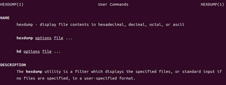 [리눅스] hexdump 명령어(-b, -c,-d,-e,-f,-L,-o,-s) : 네이버 블로그